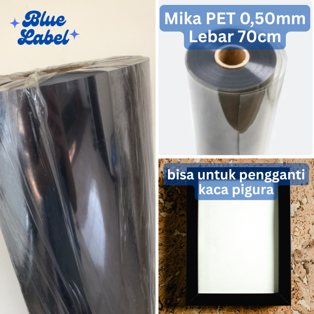 Jual Mika Kaku Tebal [PET 0.50mm x 70cm] Pengganti Kaca Akrilik / Mika Rigid Meteran untuk Tutup ...