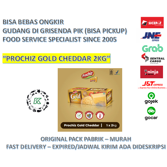 Jual Prochiz Gold 2kg Cheddar Cheese Block GROSIR | Shopee Indonesia