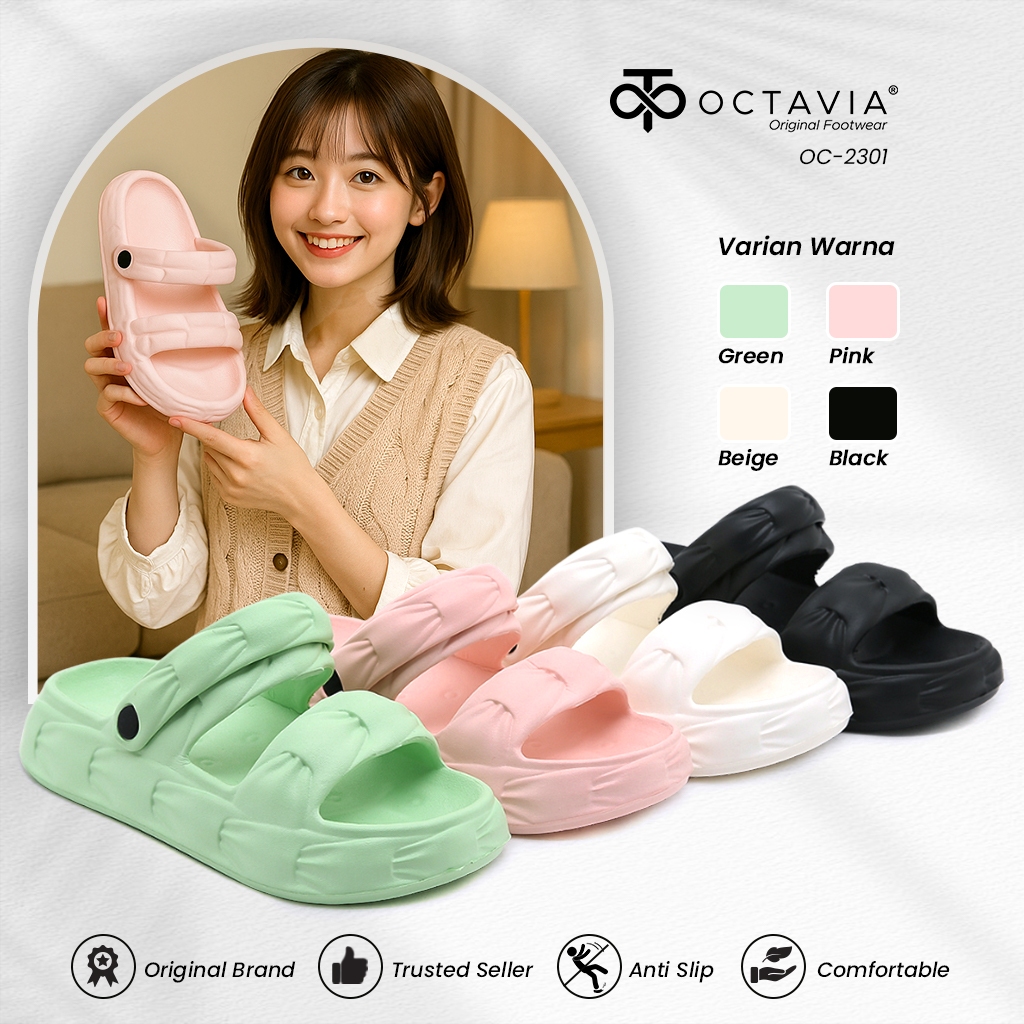 Jual OCTAVIA Sandal Jelly Soft Korea Style Wanita Kekinian Bahan Lentur ...