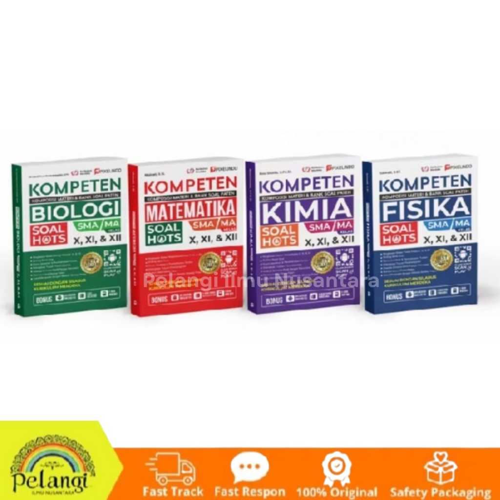 Jual Pelangi Ilmu Nusantara - Buku Kompeten SMA Kelas X, XI, XII Biologi, Matematika, Kimia ...