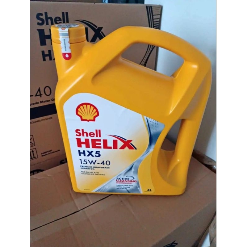 Jual Shell Helix HX5 15W-40 ORIGINAL BARCODE ( 1 Botol / 4 Liter ...