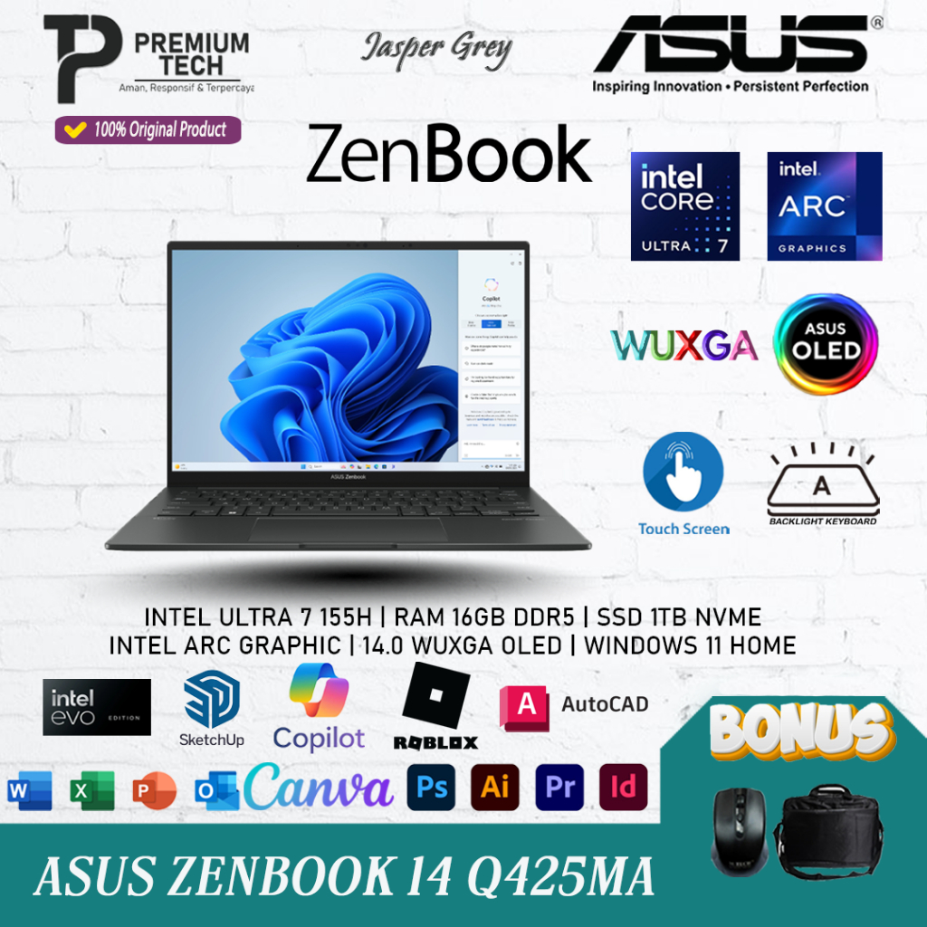 Jual PROMO Asus Zenbook 14 Q425MA Intel Ultra 7 155H Ram 16GB DDR5 SSD ...