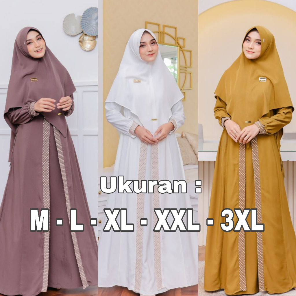 Jual GAMIS CLEMIRA SYAR'I SET HIJAB MOTIF RENDA GAMIS SYAR'I CRINGKLE ...