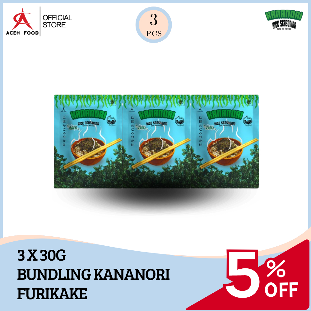 Jual Paket 3pcs Kananori Rumput Laut Furikake 30g - Rasa Teri | Cemilan ...