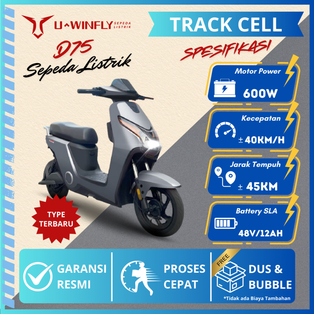 Jual Sepeda Listrik Uwinfly D75 600W Motor Power Terbaru 2025 Garansi Resmi Uwinfly Indonesia ...