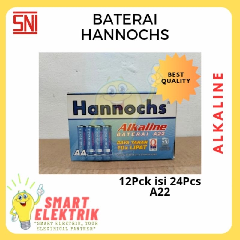 Jual HANNOCHS ALKALINE - Baterai AA [ A22 ] / Batu Battery Alkaline ...