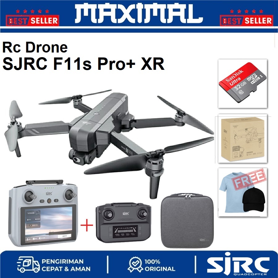 Jual Drone SJRC F11S 4K PRO+ XR 6KM GPS 2Axis Gimbal 4K Camera New ...