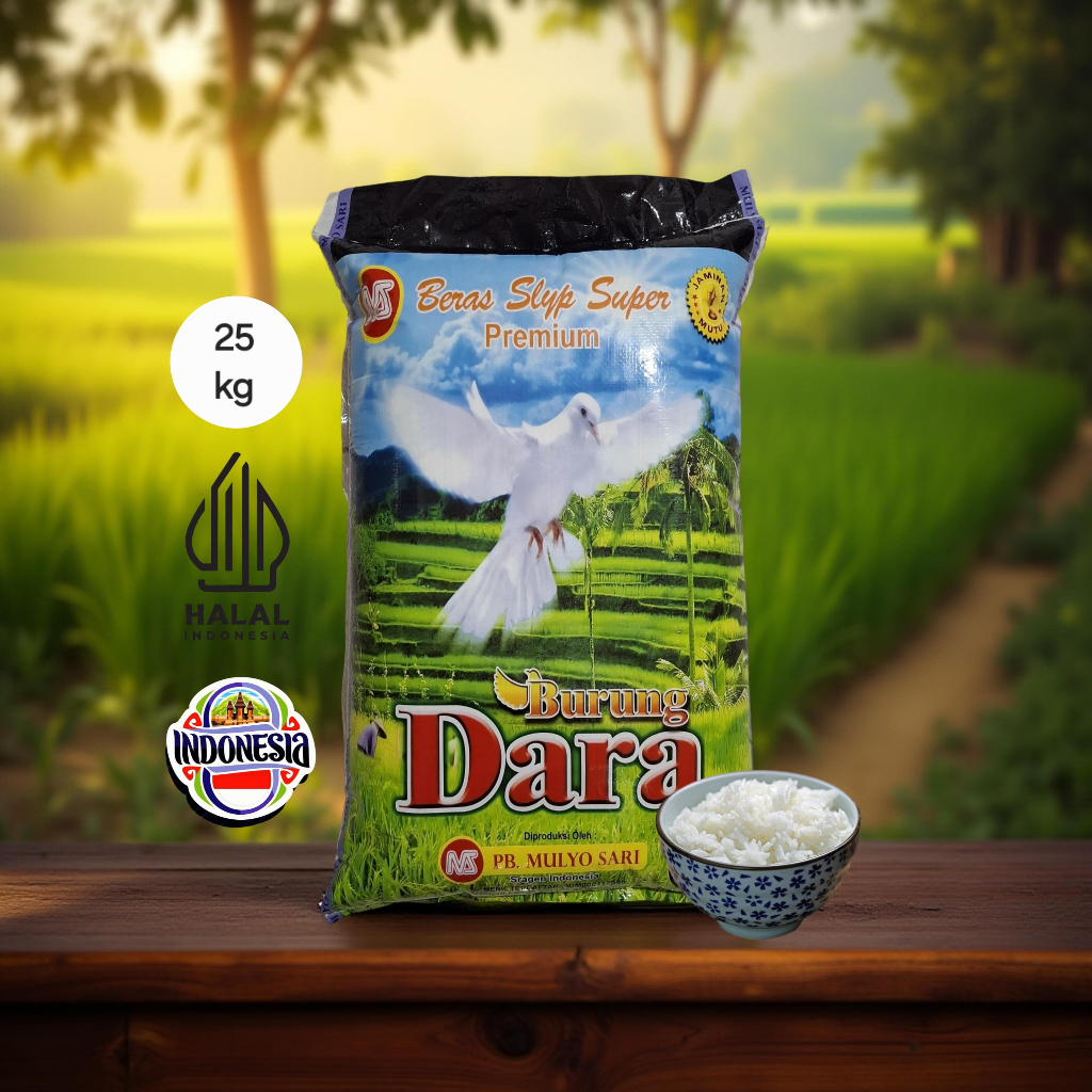 Jual BERAS SLYP SUPER CAP BURUNG DARA 25 KG | Shopee Indonesia