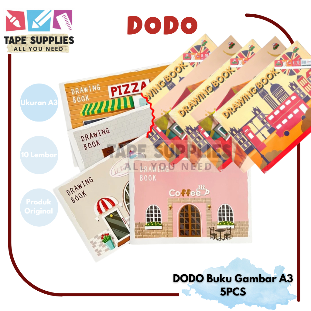 Jual Buku Gambar A3 DODO Drawing book 5PCS | Shopee Indonesia