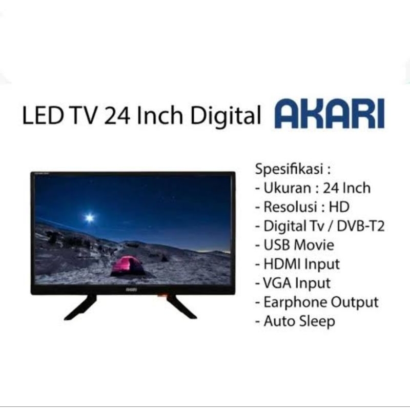 Jual TV LED AKARI DIGITAL 24 INCH LE-24D53 | Shopee Indonesia