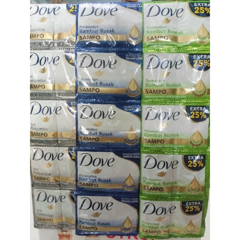 Jual Sampo Dove renceng isi 12 @8ml | Shopee Indonesia