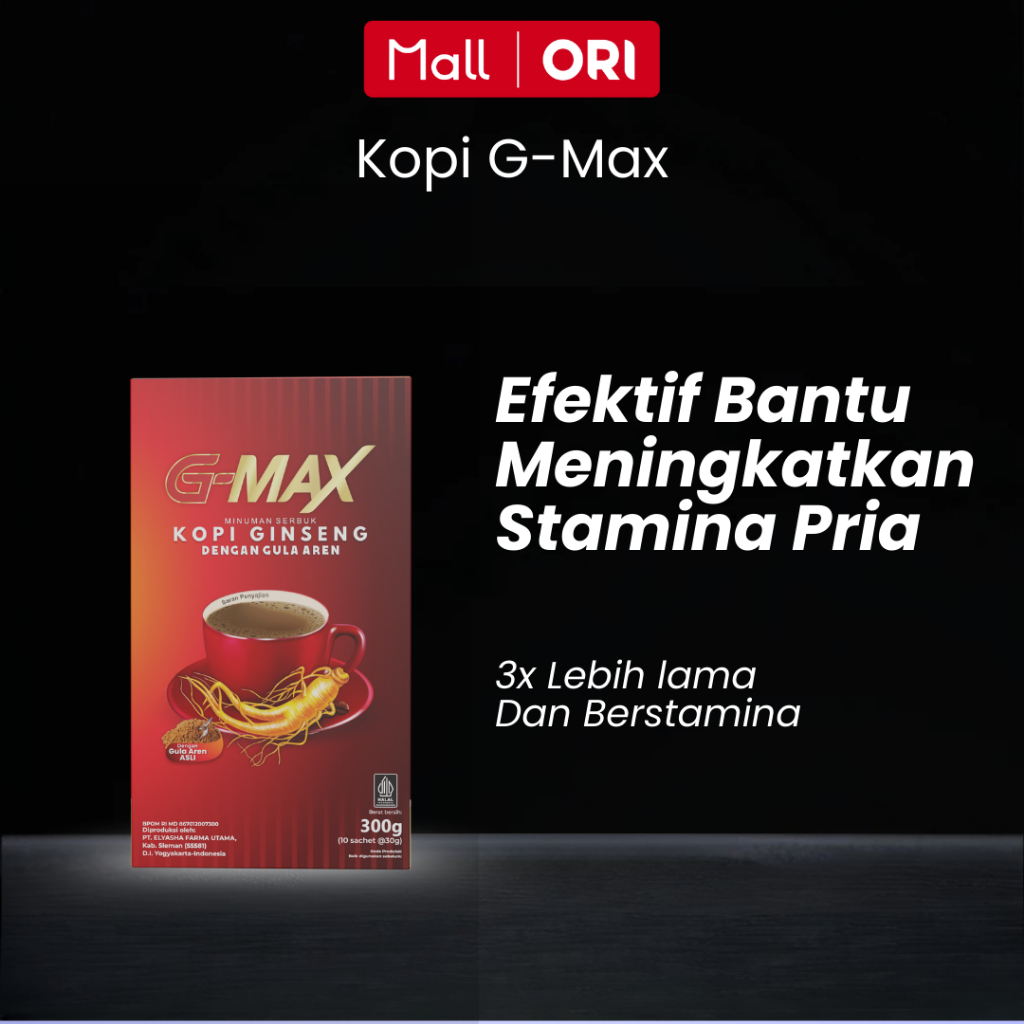 Jual BISA COD - KOPI STAMINA PRIA KUAT TAHAN LAMA Original GMAX MINUMAN EXSTRA GINGSENG ASLI ...