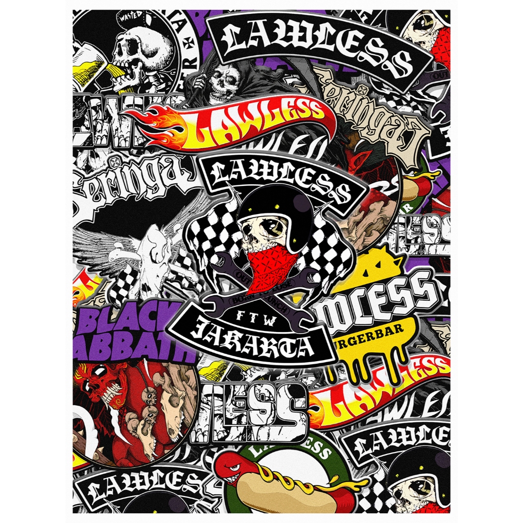 Jual STICKER LAWLESS JAKARTA / STICKER SERINGAI / STICKER BRAND ...