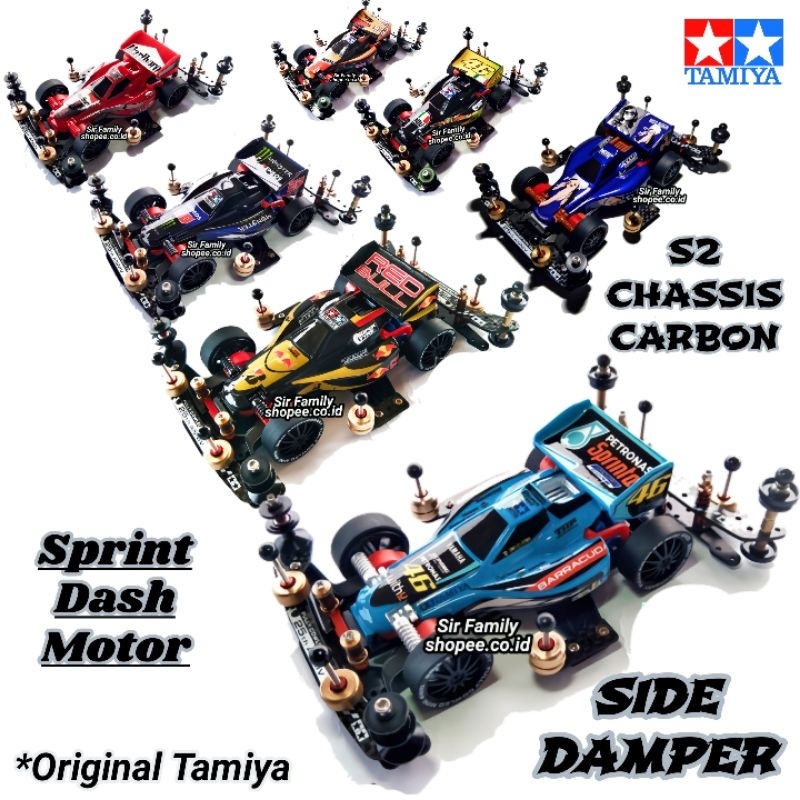 Jual Original Tamiya Mini 4WD _ Tamiya Super 2 Carbon Chassis / Tamiya ...