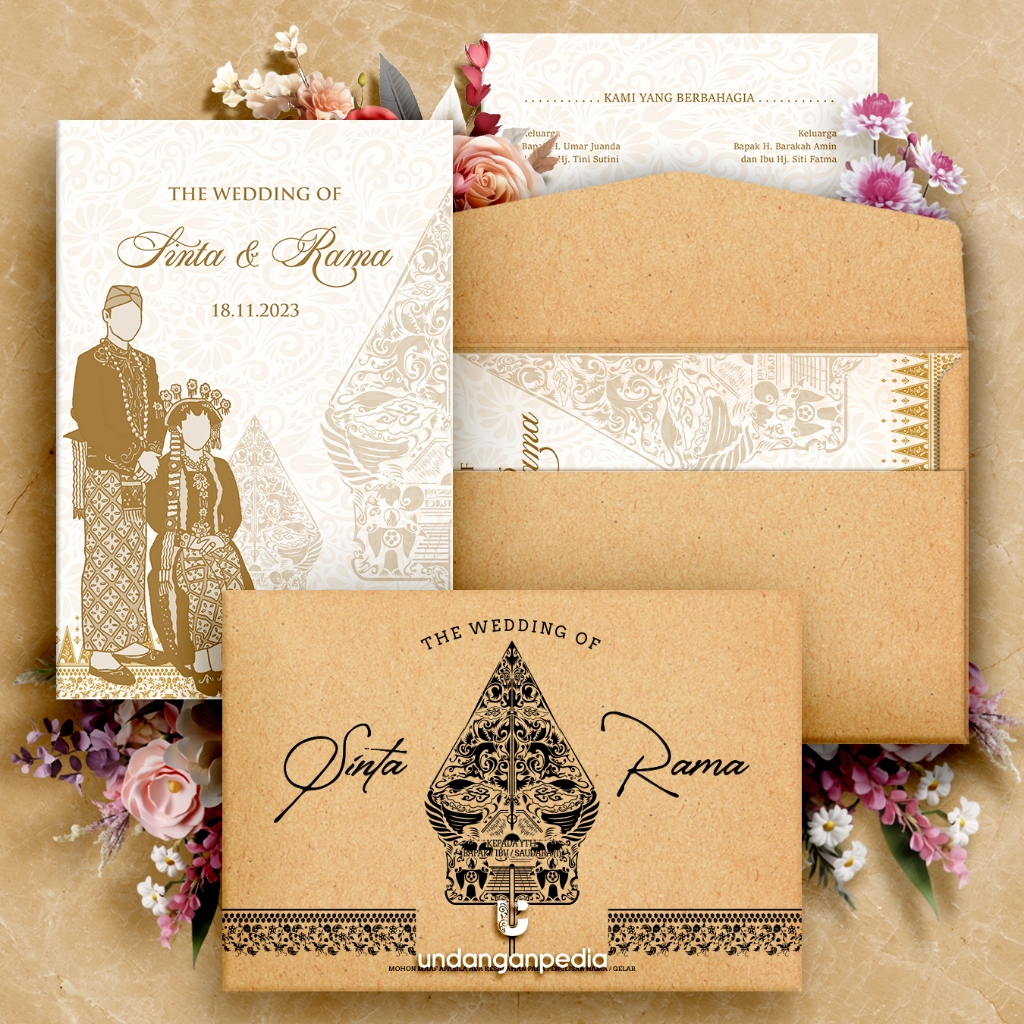 Jual Undangan + Amplop. Adat Jawa. Bahan Jasmine Gliter,Laminasi Glossy ...