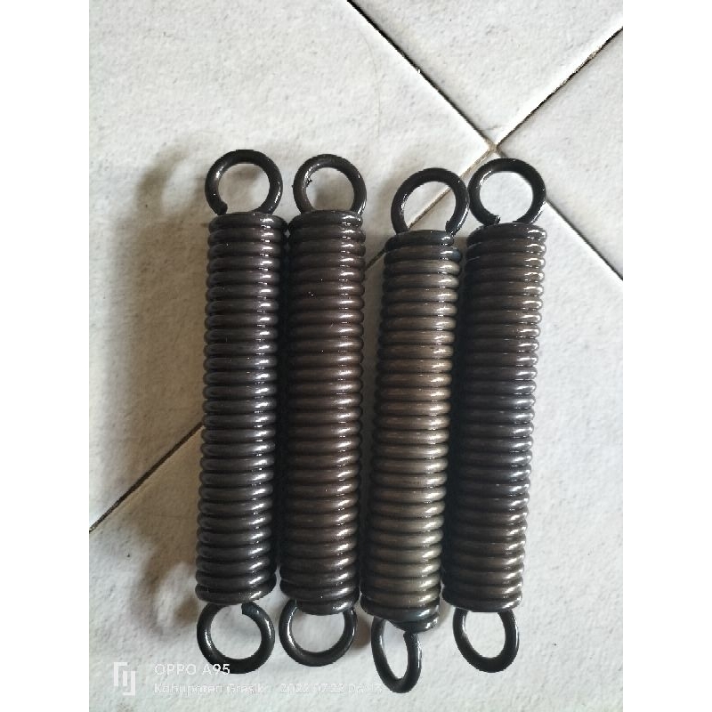 Jual spring tarik baja 3mm diameter 22mm panjang total 200mm (20cm ...