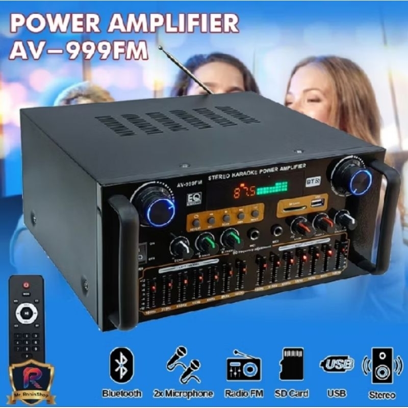 Jual power mixer amplifier fleco AV999FM super bass | Shopee Indonesia