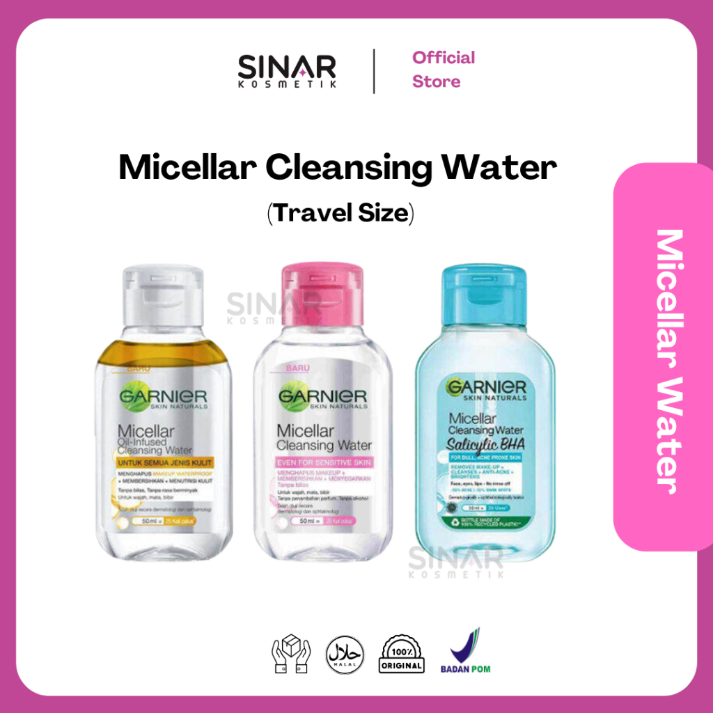 Jual [Mini] Garnier Micellar Pink - Biphase Cleansing Water - Cleansing ...