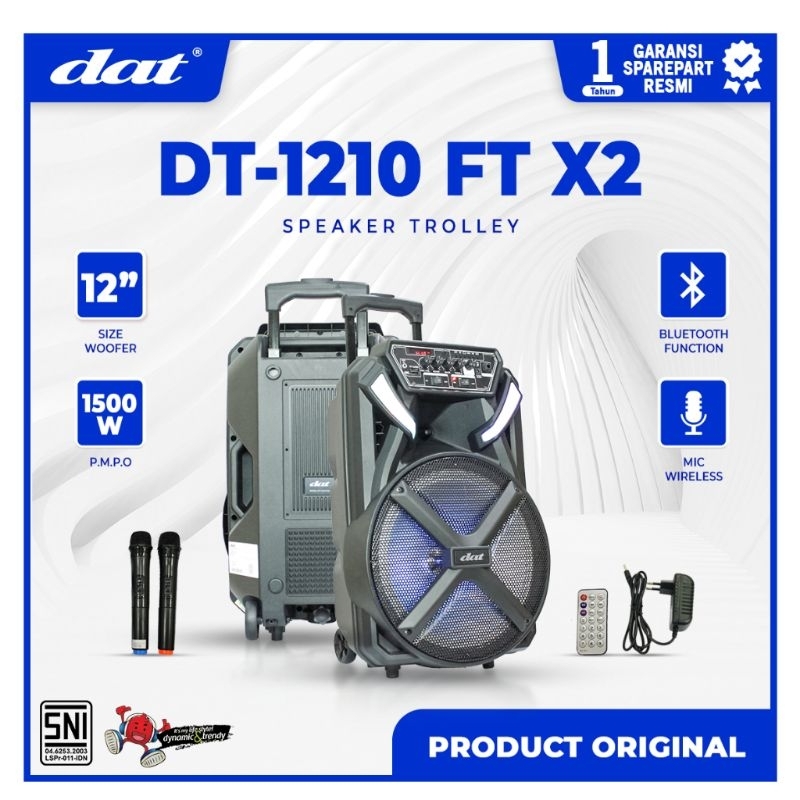 Jual Speaker DAT 12 inch DT 1210FT X2 ECO Bluetooth Original | Shopee ...