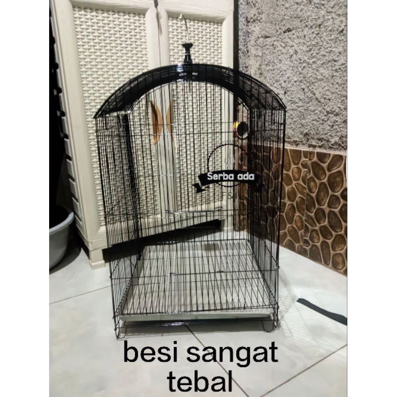 Jual sangkar gantung burung besi bisa di lipat jumbo uk44×41×66cm free ...