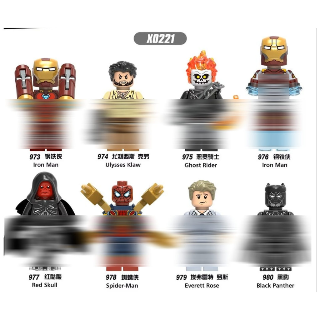 Jual X0221 Iron Man Ulysses Klaw Ghost Rider Red Skull Spider Man ...