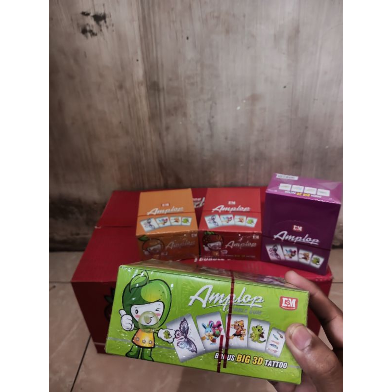 Jual DSM permen bubblegum amplop big tatto isi 30pcs 1box | Shopee ...