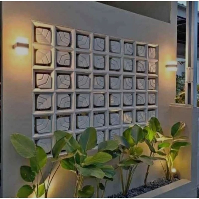 Jual Roster beton putih daun 20x20 / roster beton minimalis | Shopee ...