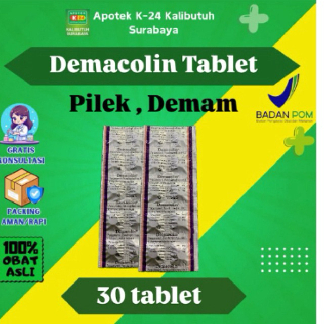 Jual Demacolin Tablet ecer 30tablet (3 strip) | Shopee Indonesia