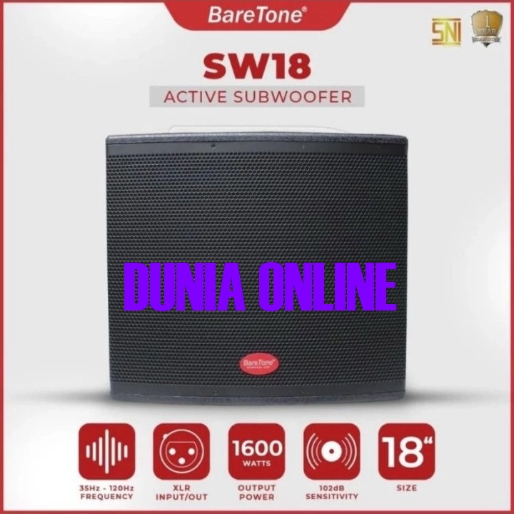 Jual Subwoofer Aktif 18 inch Baretone SW 18 / SW18 / SW-18 Original | Shopee Indonesia