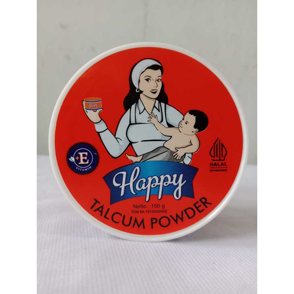 Jual HAPPY TALCUM POWDER 150gr + Vitamin E - Bedak Bayi Wangi Tahan ...