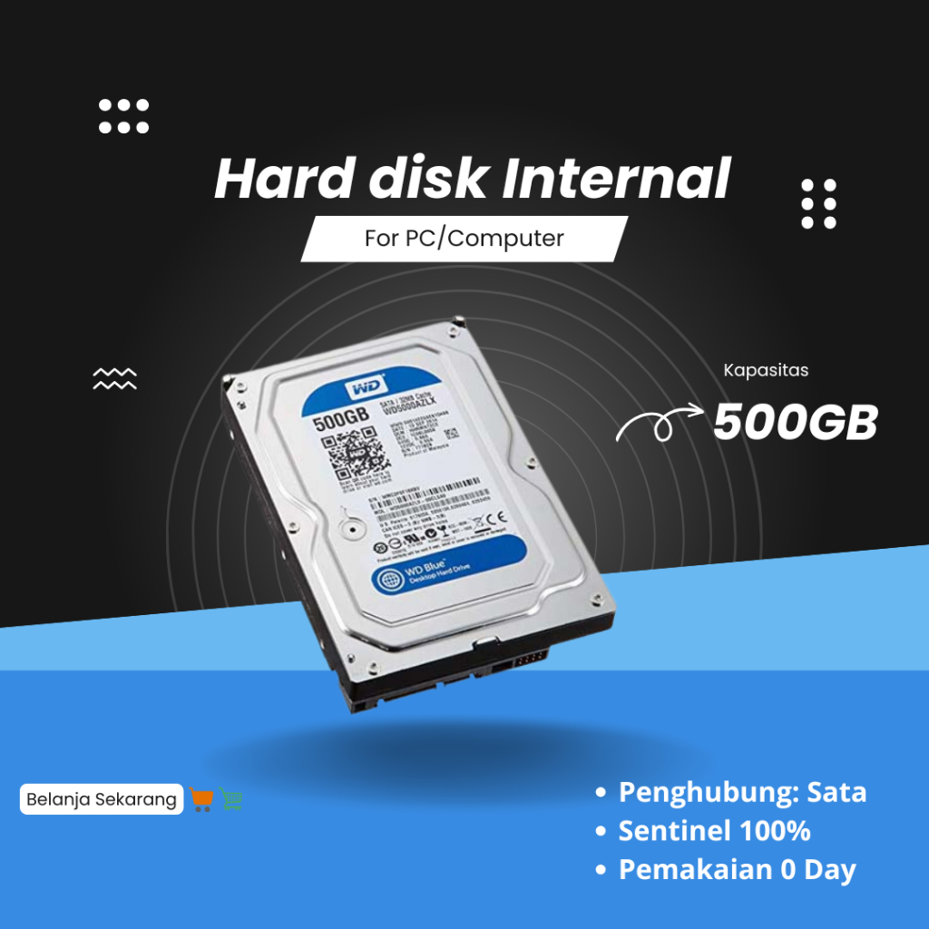 Jual Hardisk 500GB Wd Blue Sata 3.5 Isi Windows 10 – Promo Hardisk Pc ...
