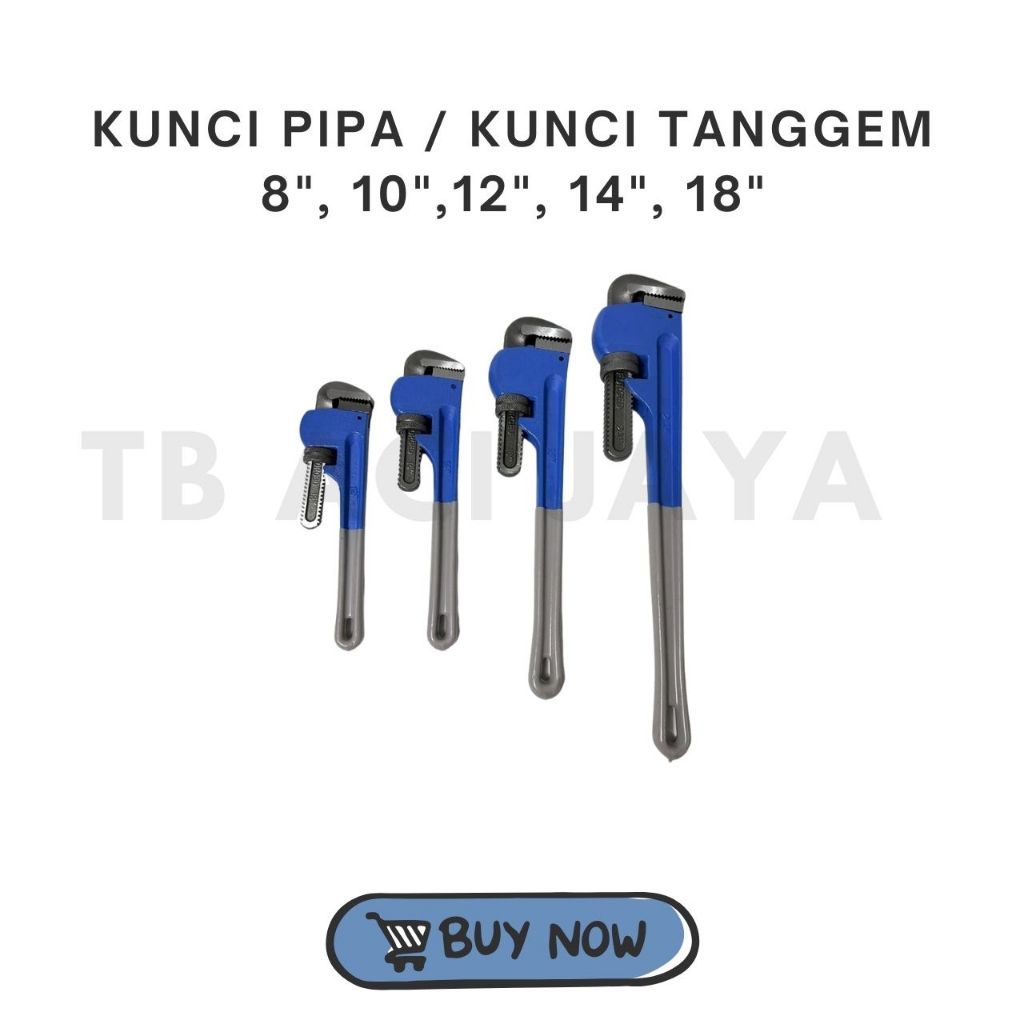 Jual Kunci Pipa TEKIRO 8, 10,12, 14, 18 Inch Kunci Pipa Ledeng - 8 Inch ...