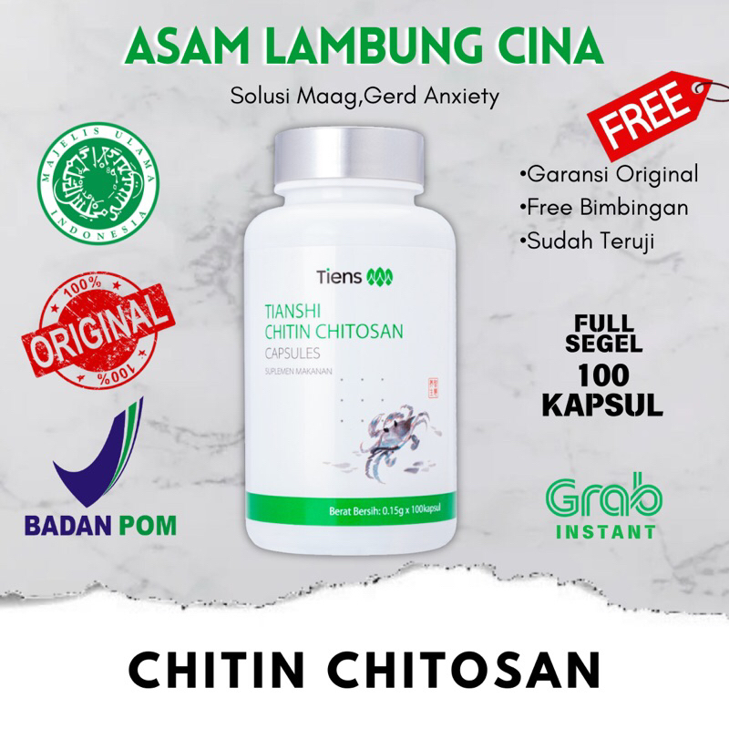 Jual Asam Lambung Serat Shitin | Tianshi Chitin Chitosan China Original ...