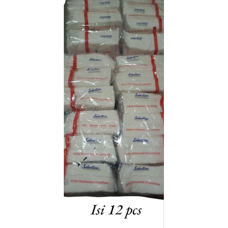 Jual (isi 12 pcs) Kapas Selection 35g Facial Cotton | Shopee Indonesia