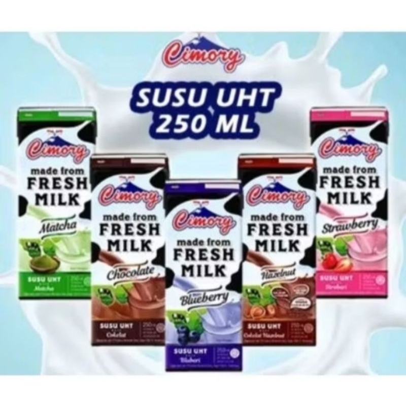 Jual Susu Cimory UHT 250 ML Made With Fresh Milk Susu Cimory Variasi ...