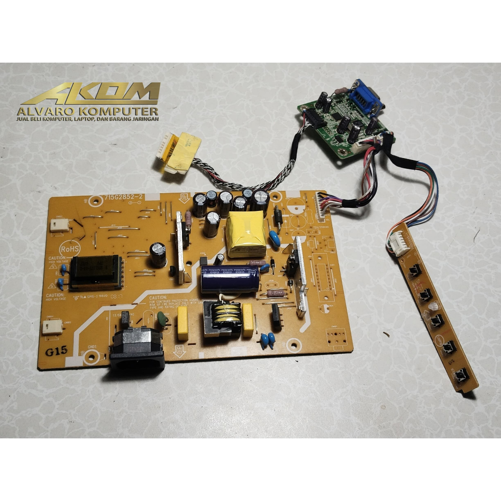 Jual Mesin psu dan Mainboard Monitor LCD 16inch Wide AOC 1619Sw ...