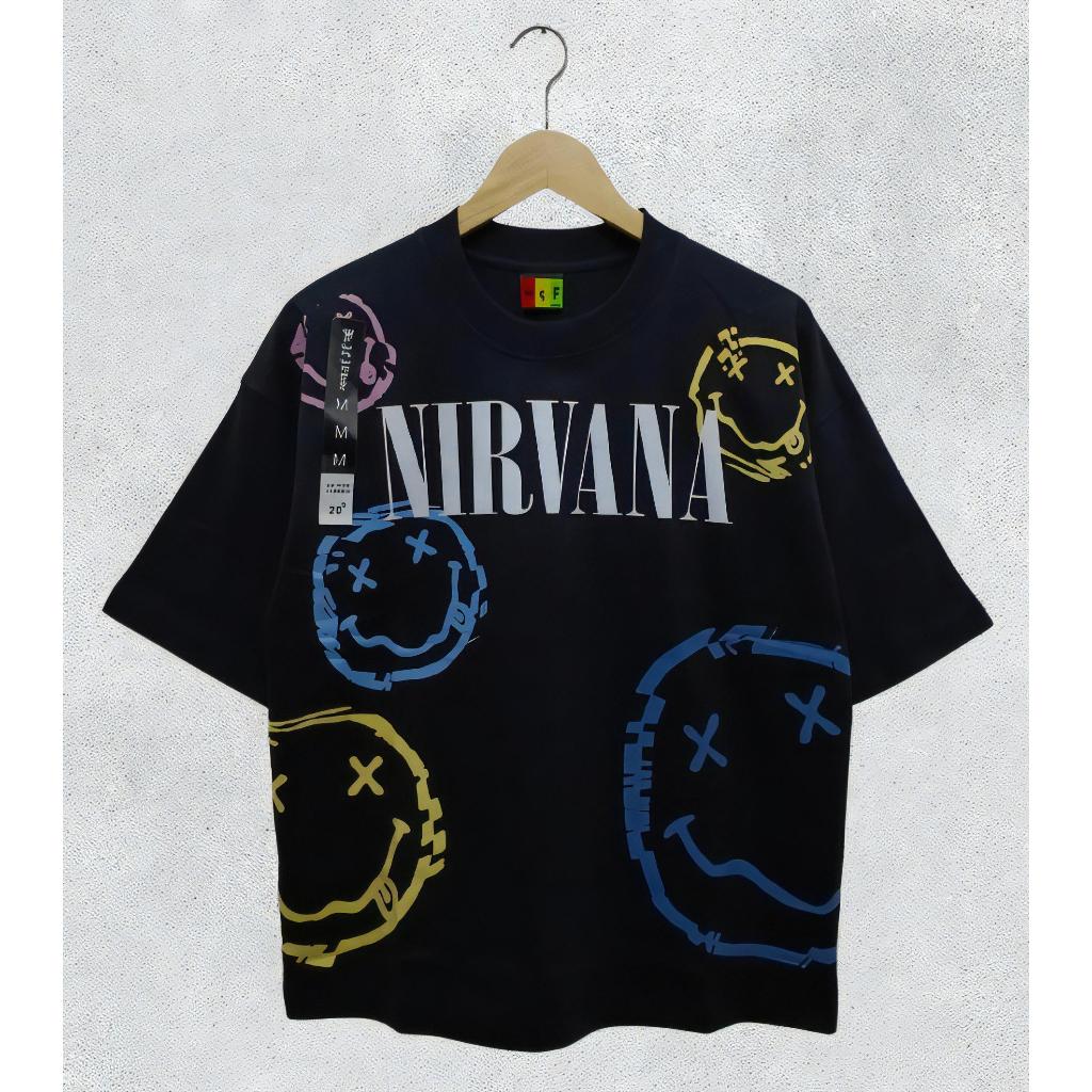 Jual MFS T-SHIRT / NIRVANA / NEVERMIND / SMILE / OVERSIZE | Shopee Indonesia