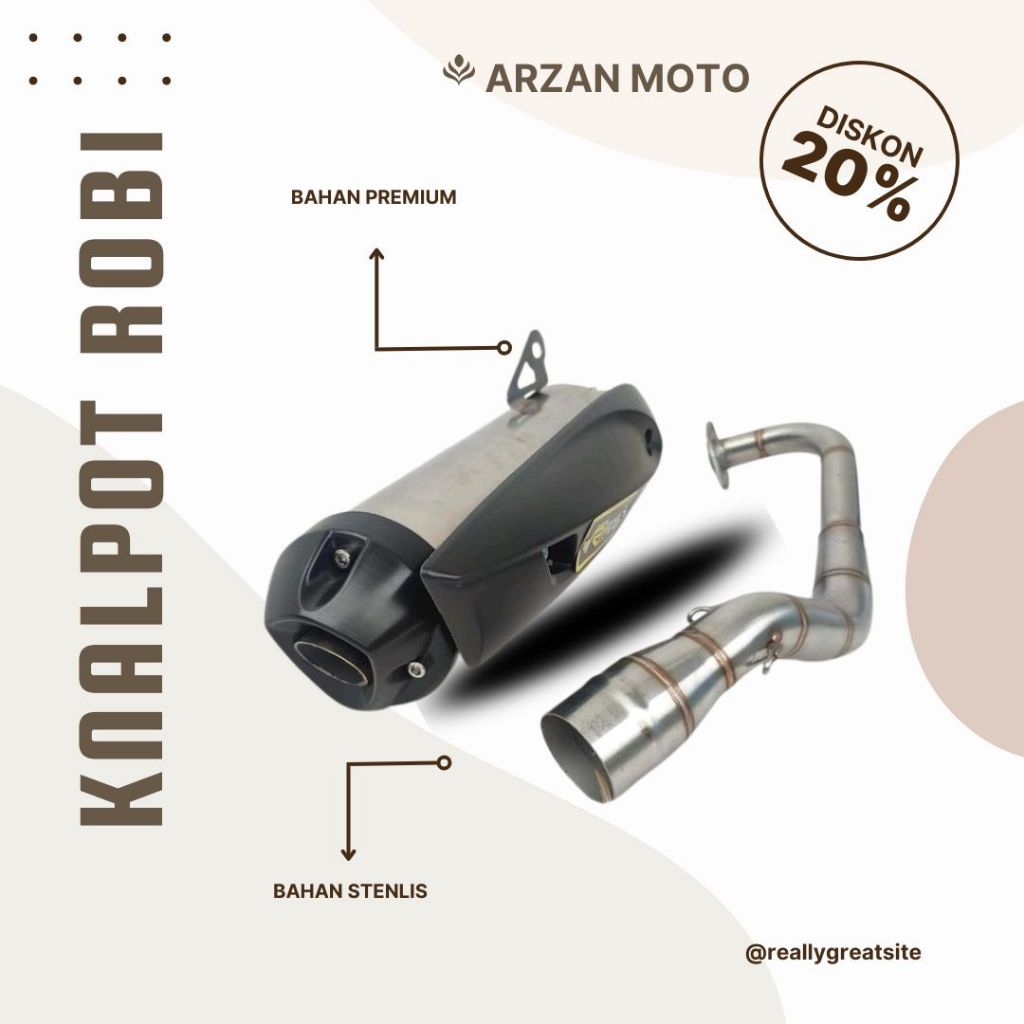 Jual KNALPOT ROB1 untuk motor bebek supra X, karisma, jupiter smash ...