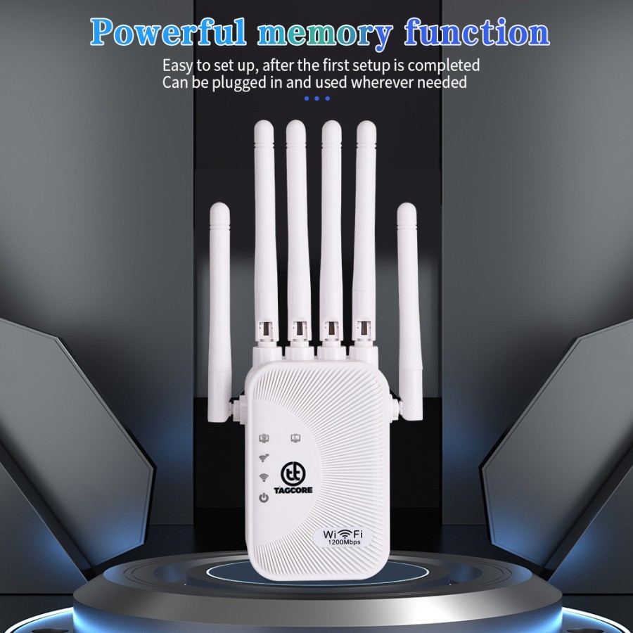 Jual Wifi Repeater 6 Antena Wireless Repeater Extender/Wifi Signal Range Extender 1200M | Shopee ...