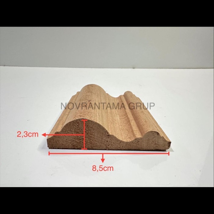 Jual Lis Profil Kayu Meranti AR 66B (8,5x2,3cm) / Lis Kayu Moulding ...