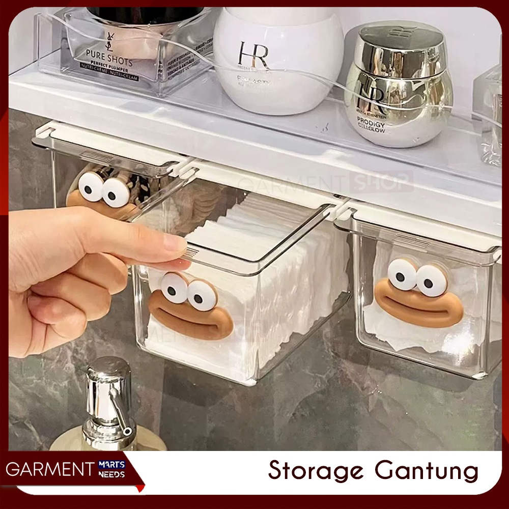 Jual Storage Box Gantung Laci Tarik Drawer Transparan Kamar Mandi Rak ...