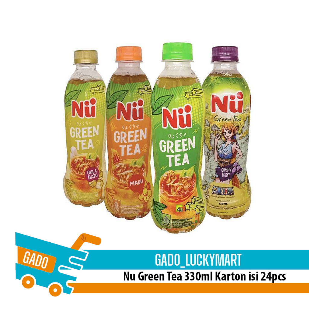 Jual NU Green Tea botol 330ml original madu 1 dus/ Nu GT botol kecil ...