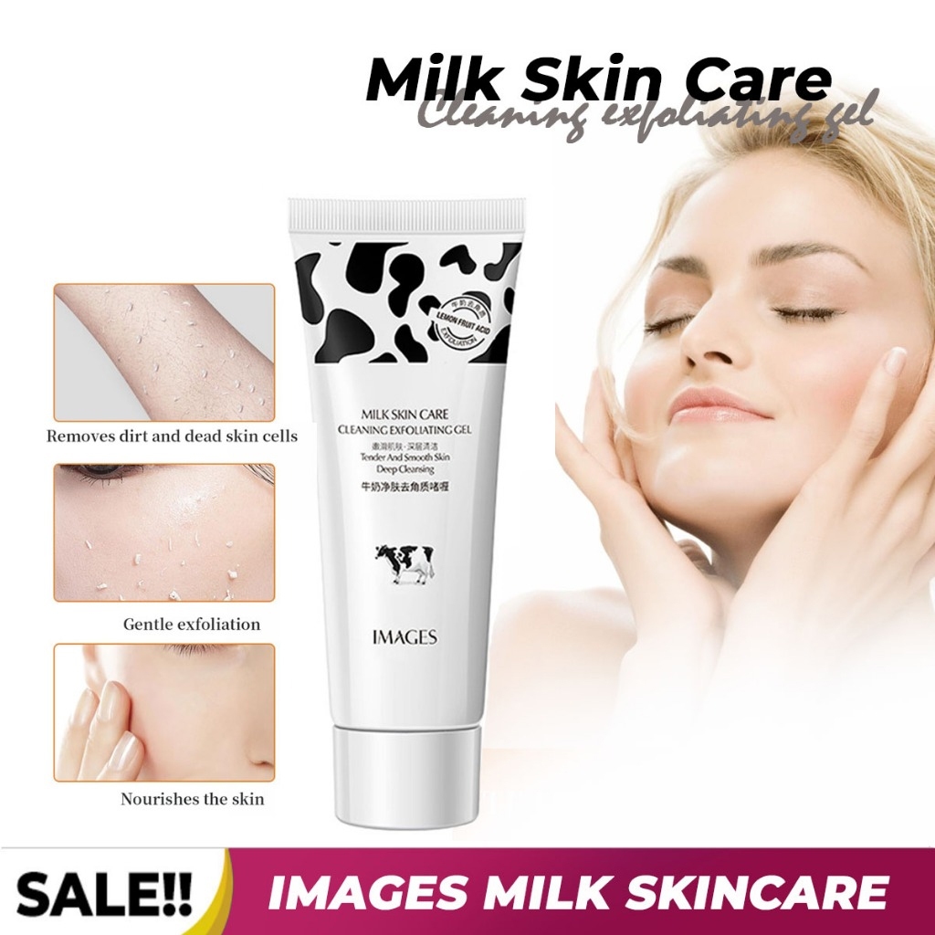 Jual Milk Cleaning Exfoliating Gel Scrub Eksfoliasi Kulit Wajah 80g ...