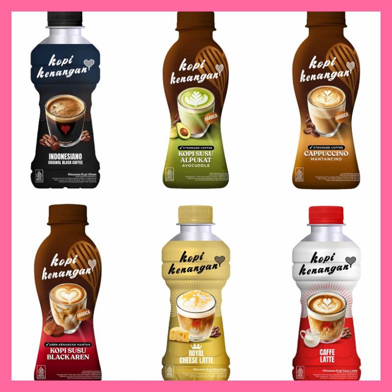 Jual kopi kenangan botol siap minum alpukat cappucino gula aren cheese latte 220ml | Shopee ...
