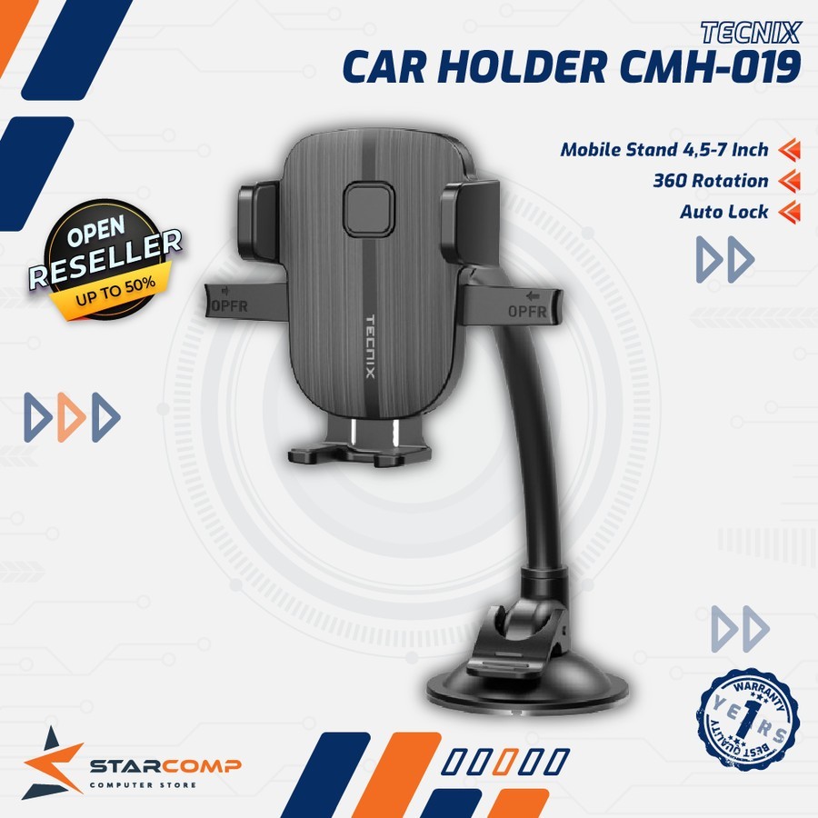 Jual TECNIX CMH-019 Car Holder Handphone Universal 360° Mobile Phone ...