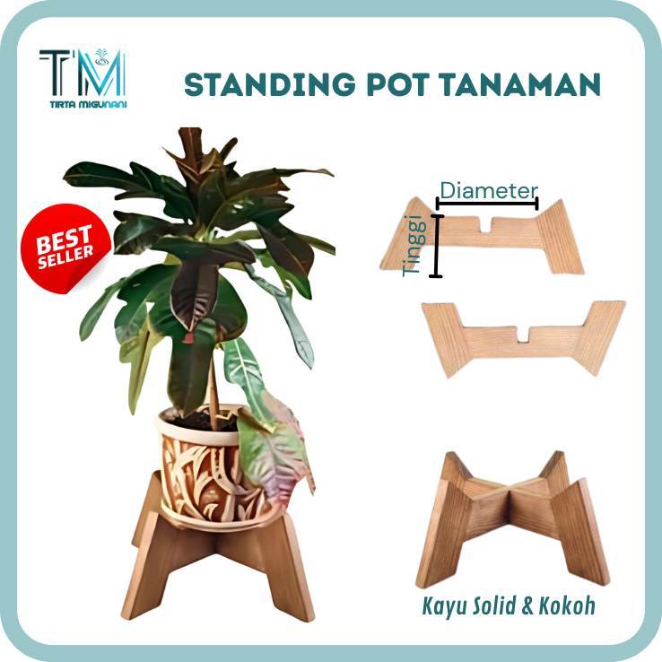 Jual Standing Pot Tanaman Ceper Kayu Termurah Standing Planter Kayu ...