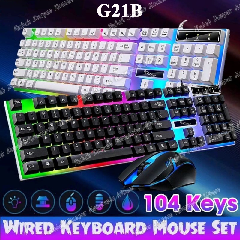 Jual Paket Keyboard Gaming dan Mouse /Set Mouse Dan Keycaps Mechanical ...