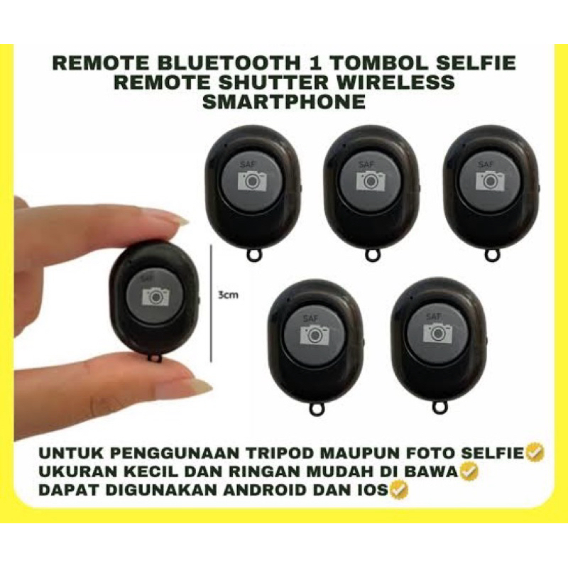 Jual Tomsis Tombol Narsis Remote Bluetooth 1 Tombol Buat Tongsis Camera ...
