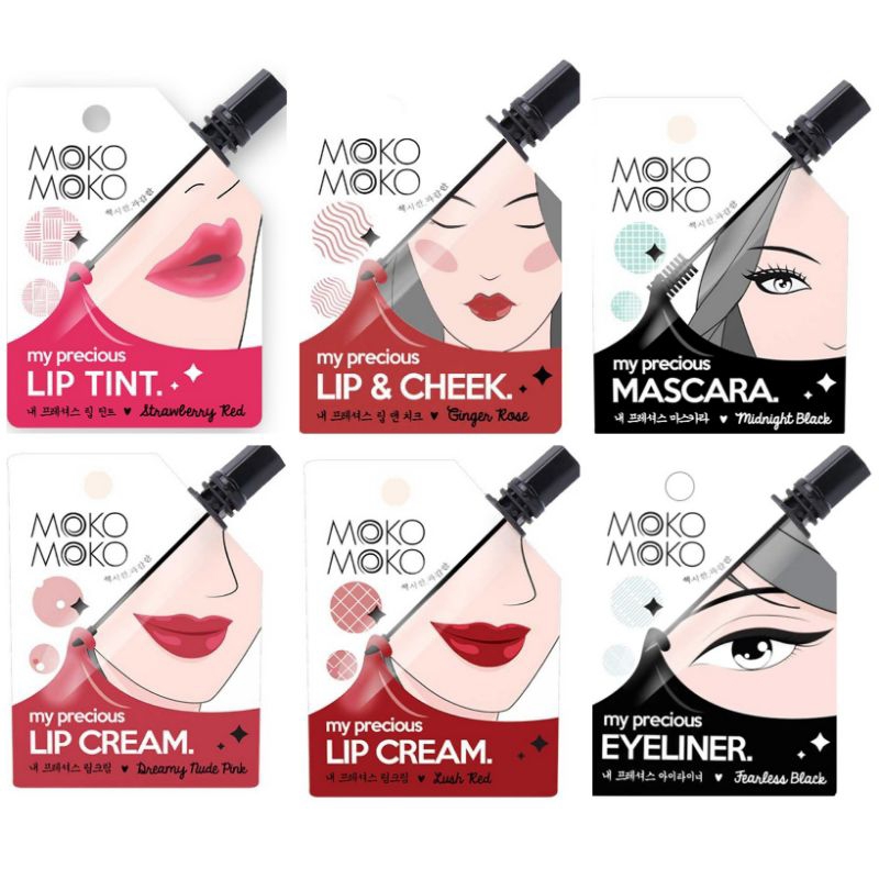 Jual MOKO MOKO Aneka makeup sachet My Precious Lip Cream maskara ...