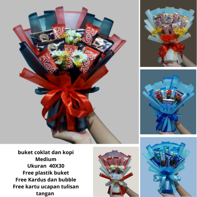 Jual BOUQUET KOPI DAN COKLAT || Buket snack dan kopi || BOUQUET Snack ...
